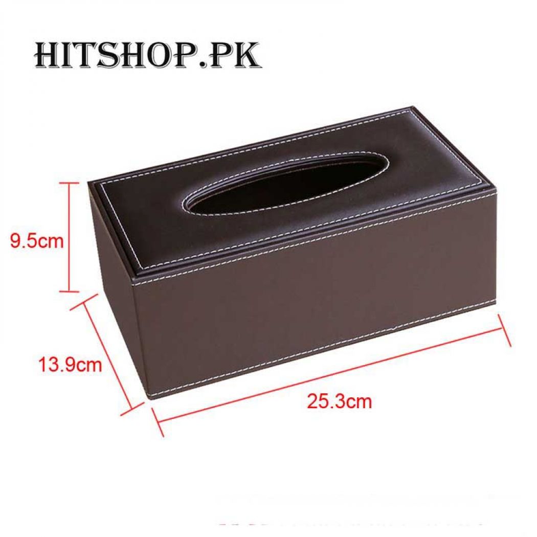 1 Office Home Car Pure Leather Tissue Box in Pakistan | Hitshop.pk