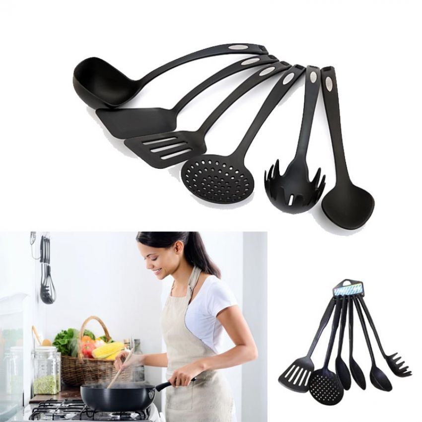 1 Pack Of 6 Non-Stick Plastic Kitchen Cooking Utensils in Pakistan ...