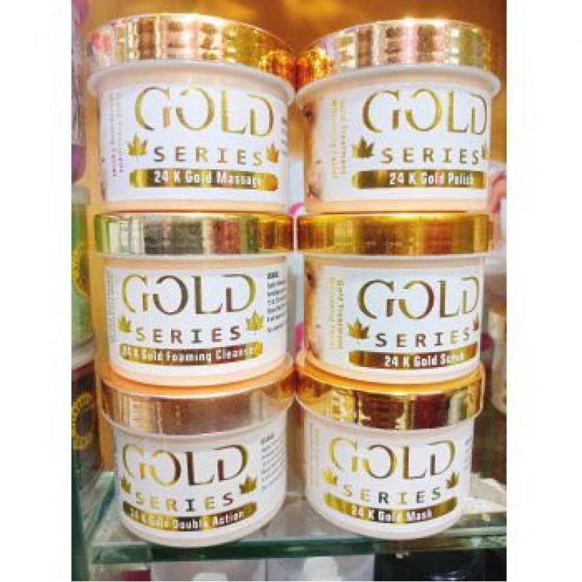 1 24 k Gold Series Facial Kit 6 in 1 Professional Parlour Facial kit in ...